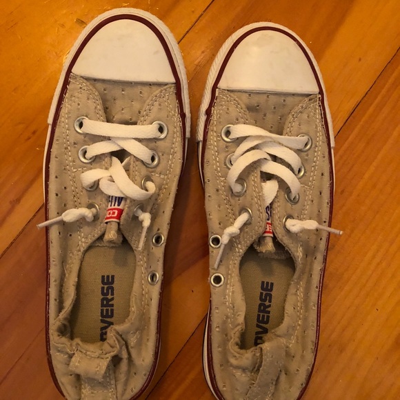 Converse | Shoes | Fun Tan Lace Converse Slipon | Poshmark